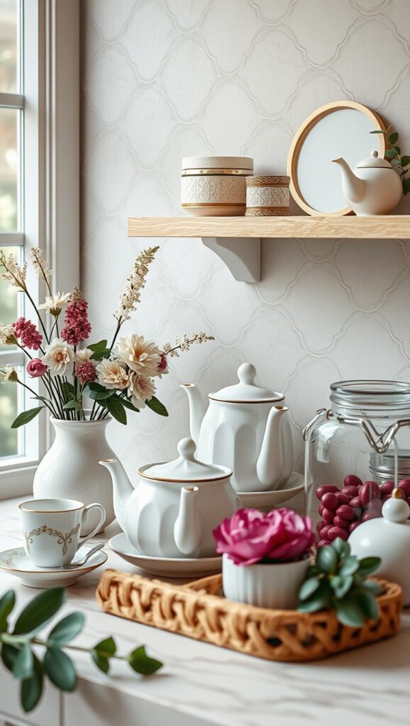 20 Beautiful Tea Station Ideas That Will Inspire You - afullmug.com