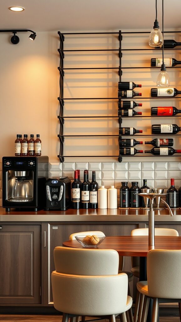 20 Creative Ideas for Your Dream Coffee Bar with Wine Racks - afullmug.com