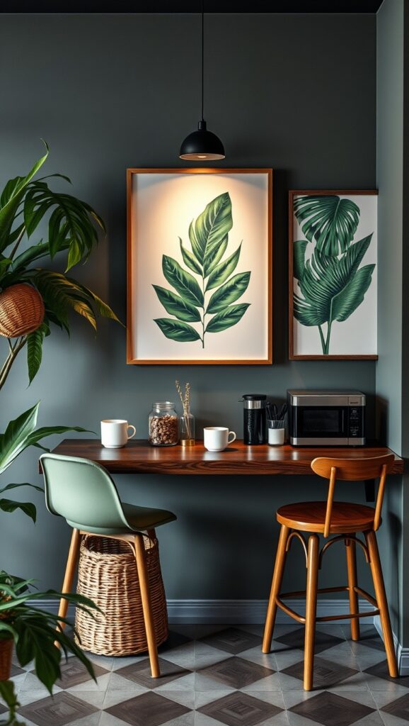 20 Tropical Home Coffee Bar Ideas to Brighten Your Space - afullmug.com