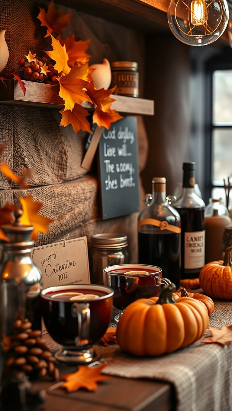 25 Cozy Autumn-Inspired Drink Stations to Warm Your Home - afullmug.com